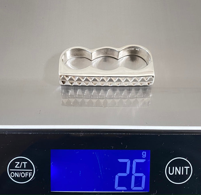 3 Finger Triangle Ring Silver